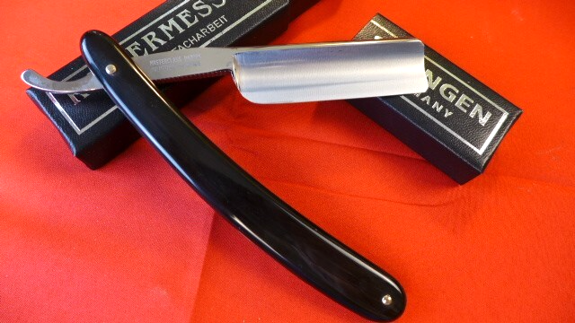 NOS 6/8 size Heribert Wacker "Allround" Straight Razor w/Dark Buffalo ...