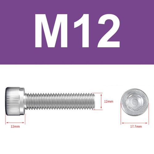 M8-M12 Socket Cap Head Screws A4 Marine Grade Stainless Steel Allen Hex ...