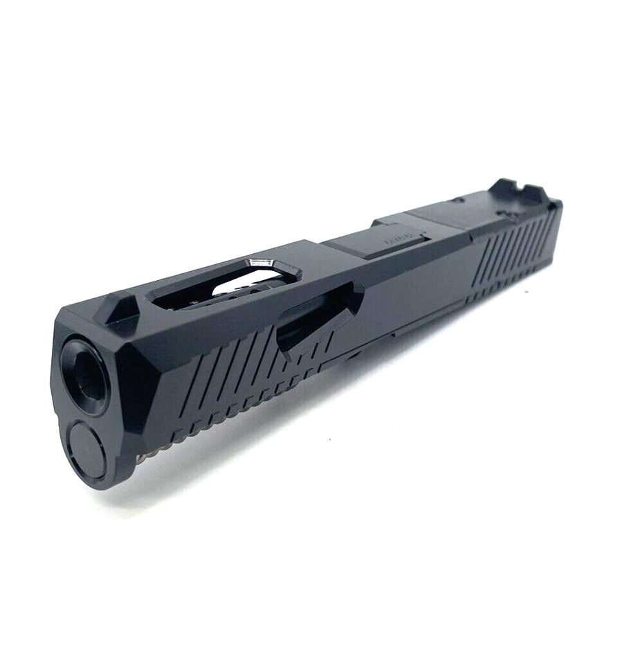 HTA Glock 19 Gen 1-3 Black W3 Reaper Slide Trijicon RMR Black Ported ...