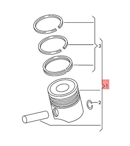 Genuine AUDI VW SEAT SKODA A1 A3 Cabriolet Piston 06K107065AB | eBay