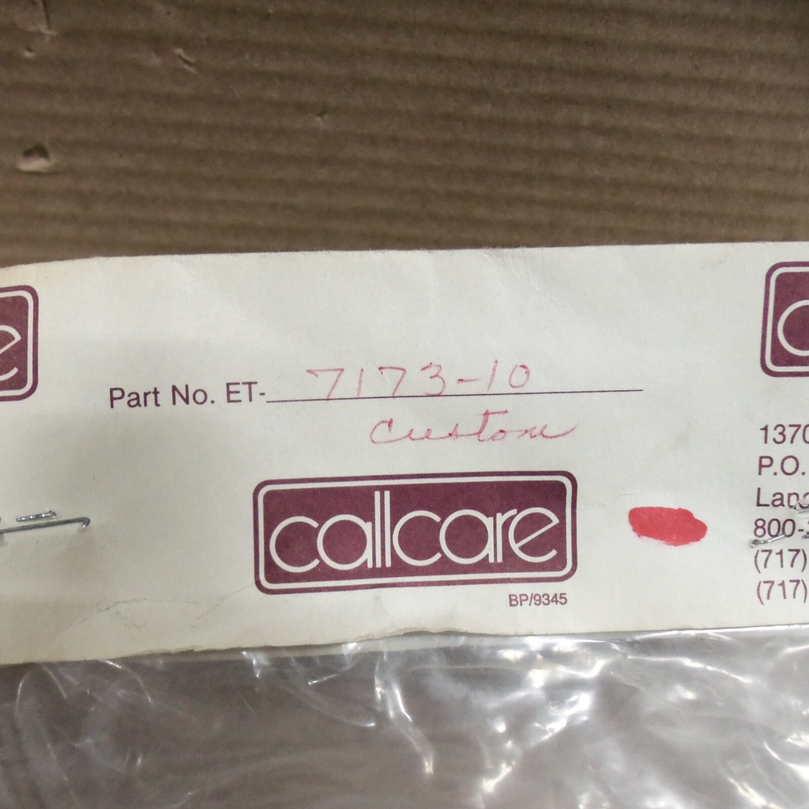 NEW CALLCARE 7173-10 PATIENT NURSE CALL LIGHT DOUBLE ALARM CORD 5 PRONG ...