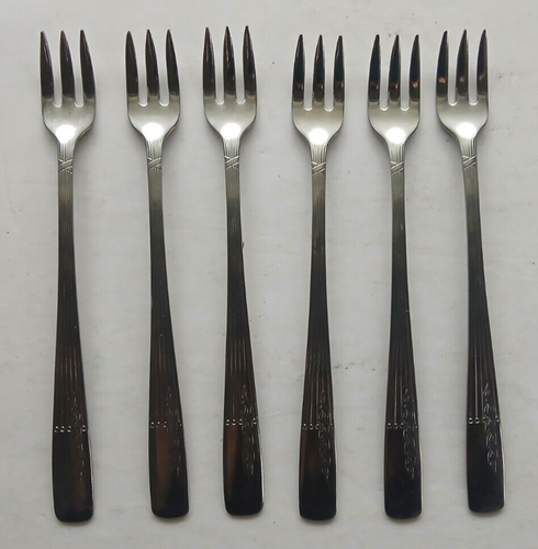 Oneida Fernwood Cocktail Forks Lot of 6 | eBay