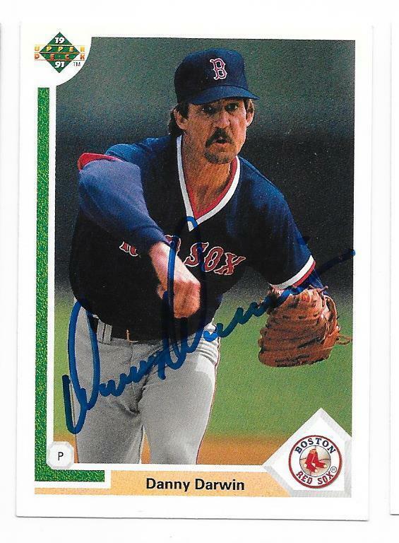 DANNY DARWIN 1991 UPPER DECK AUTOGRAPHED SIGNED # 705 RED SOX | eBay