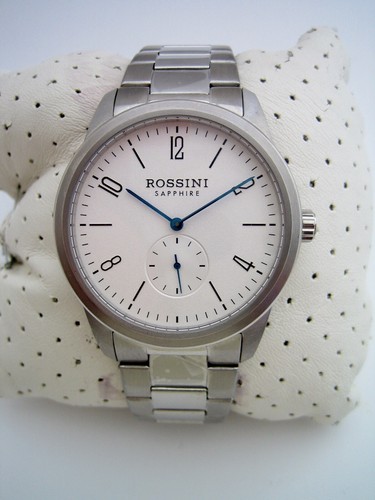 ROSSINI WATCH SAPPHIRE MENS ROSGB024 STAINLESS STEEL BRACELET QUARTZ ...