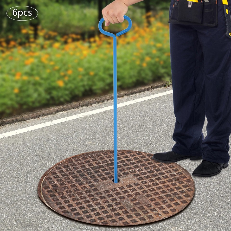 6x 30Inch Manhole Hook Tool - Versatile Lifter and Puller for Manhole ...