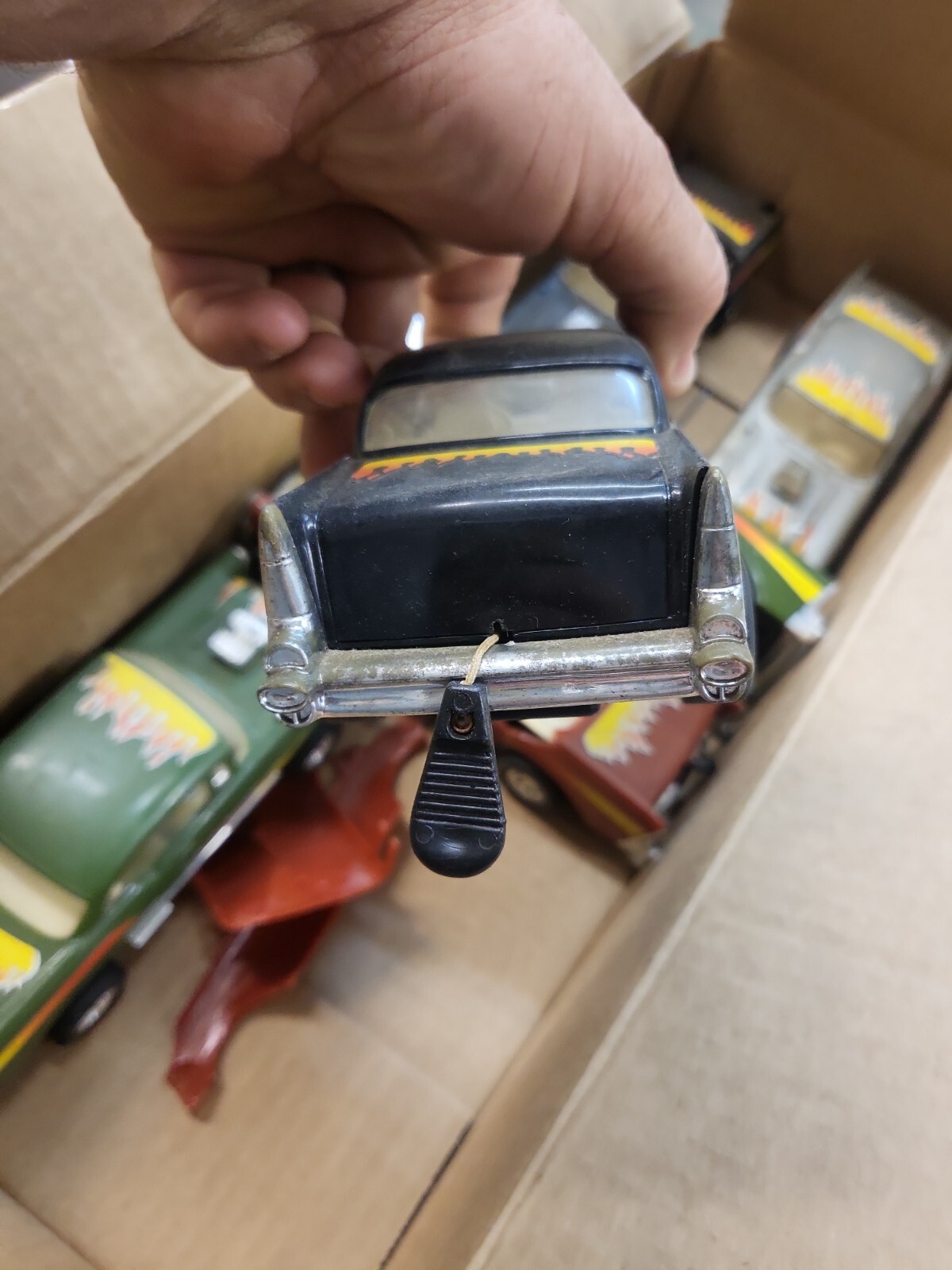 YTC Pull String Car 1957 Chevy Hot Rod Racer Toy Cars Vintage Lot of 6 ...