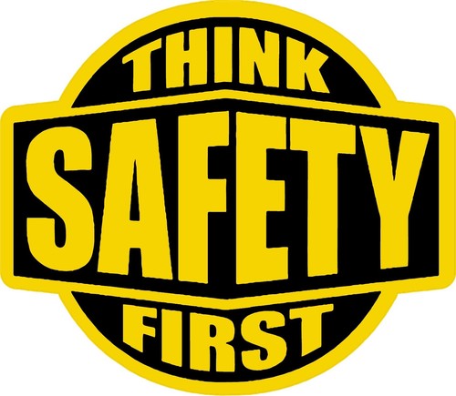 #3860 (1) 3.75" Think Safety First Vintage Decal Decal Sticker ...