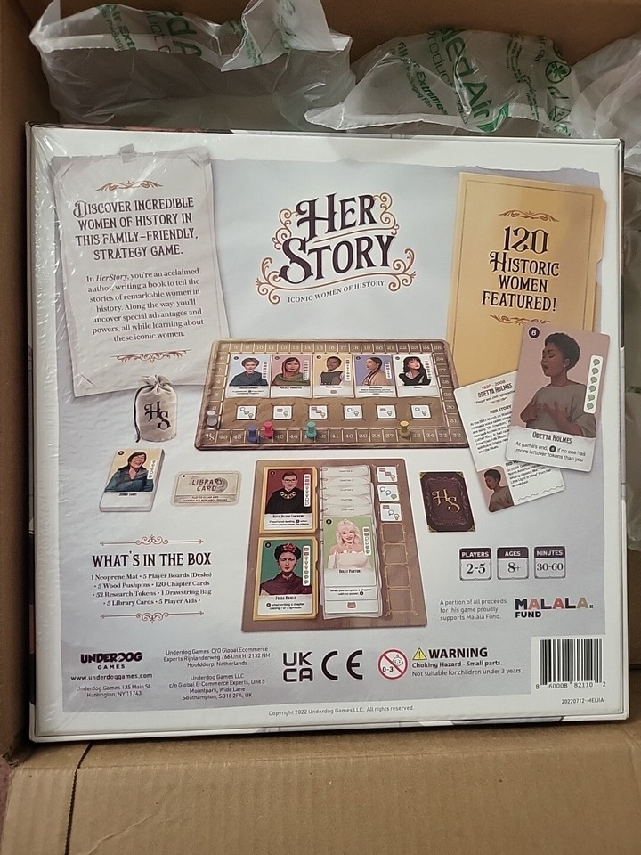 Her Story Board Game - Iconic Women of History - NIB/Sealed | eBay