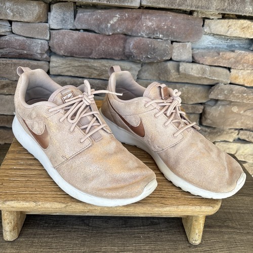 Nike Roshe One Rose Gold Glitter Sneakers Sz Women’s 7 Read | eBay
