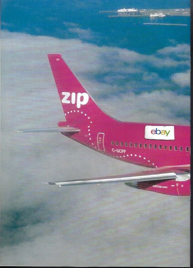 ZIP AIR CANADA BOEING 737-217 (A) # C-GCPP 2 PG AIRLINES WORLD MAGAZINE ...
