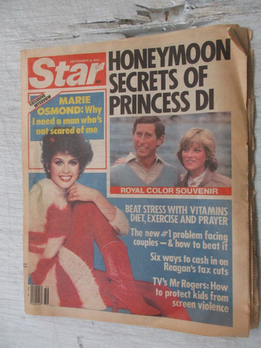 STAR TABLOID MAGAZINE SEPT 8, 1981 MARIE OSMOND CHARLES PRINCESS DIANA ...