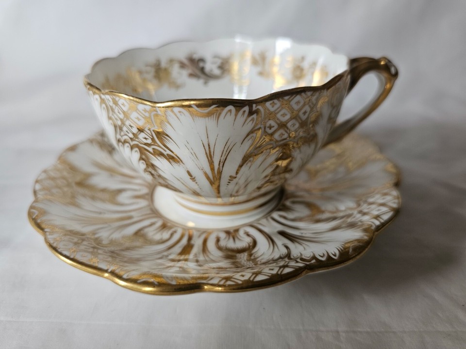 GORGEOUS ORNATE ENGLISH REGENCY TEA CUP & SAUCER, 19TH CENTURY | eBay