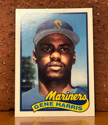 BASEBALL CARD NEW FRESH FROM BOX TOPPS TRADED 1989 GENE HARRIS MARINERS ...