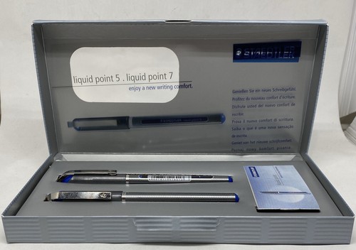Staedtler Pack of 2 Liquid Point Pens (5 & 7) Blue - New | eBay