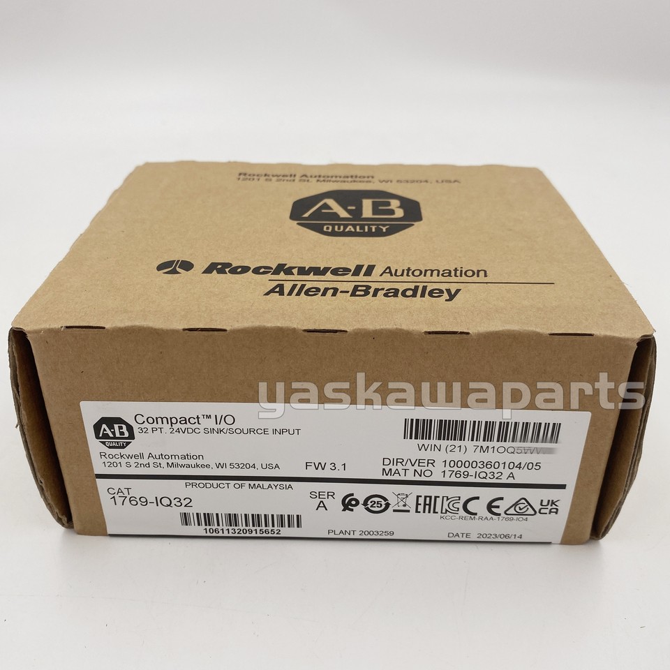 1769-IQ32 AB CompactLogix 32 Pt 24VDC Input Module FW3.1 NEW Factory ...