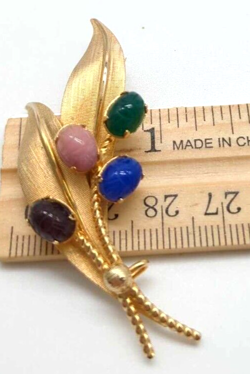 Vintage 1940s Signed 12k Gold Filled Signed ART Co. Scarab Flower ...