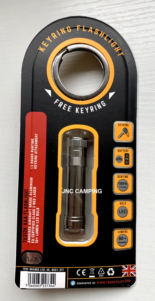 True Utility Micro Keyring Light Pocket Torch AAA Water Resistant ...