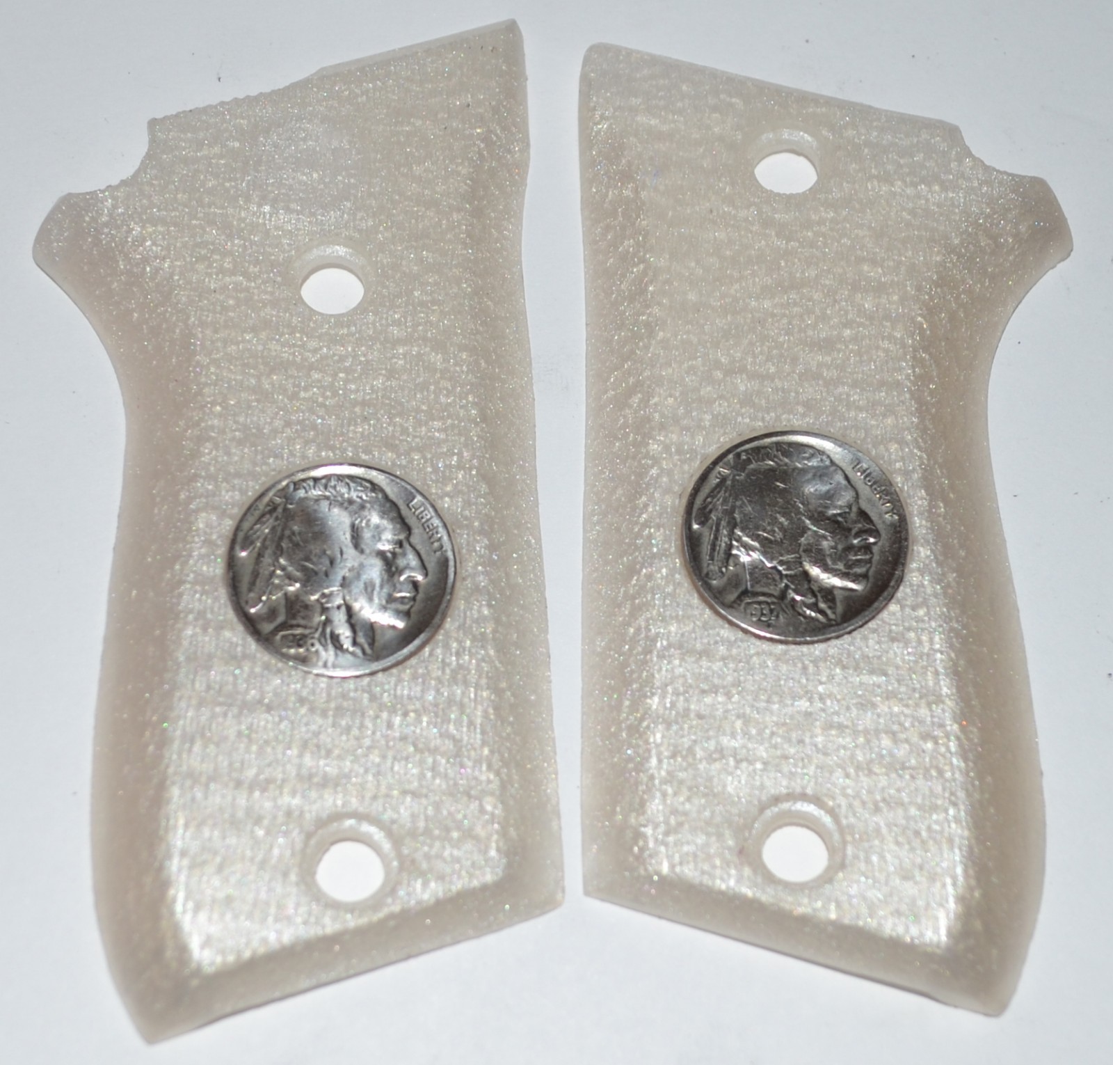 Taurus PT58, PT92 compact non-decocker grips pearl plastic +Buffalo ...