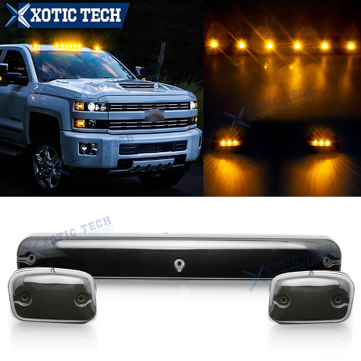 Replesment Parts Silverado Roof Marker Lights 2015 2019 GMC Chevy HD