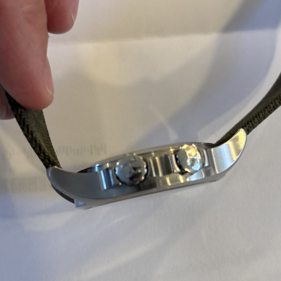 Hamilton Khaki Automatic Military Watch Black Dial Green Fabric Band ...