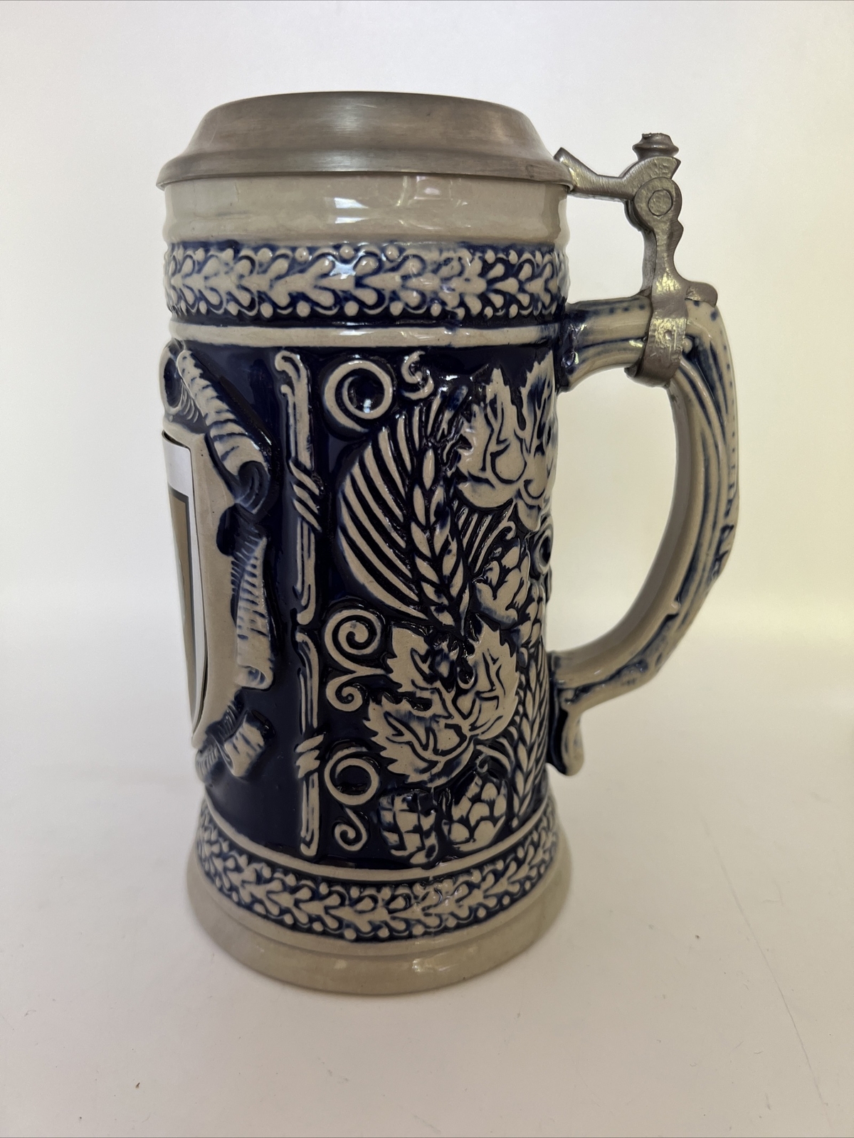 Vintage West German Cobalt Blue w/Hinged Lid Beer Stein - Coburg ...