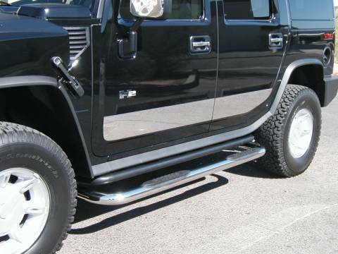 2003-2009 Hummer H2 Chrome Stainless Steel Rocker Panel Trim 6" - 4Pcs ...