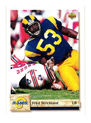 1992 Upper Deck #581 Fred Strickland Los Angeles Rams | eBay