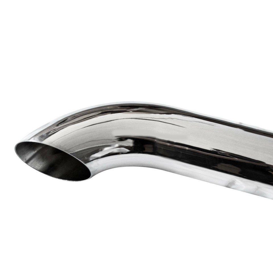 Chrome Curved Pipe 4" 4" OD x 36"48" 60" Overall Stack Truck 4 Inch ...