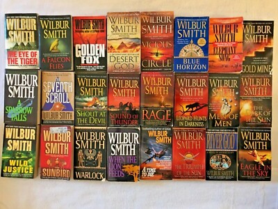 Big Lot 24 Wilbur Smith PB Book Warlock/River God/Golden Fox/Wild ...