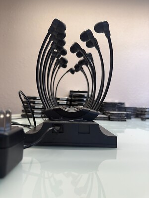 10 SENNHEISER RI 250 Mono Direct Ear IR Wireless Earphones WITH CHARGER ...