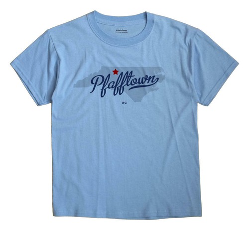 Pfafftown North Carolina NC T-Shirt MAP | eBay