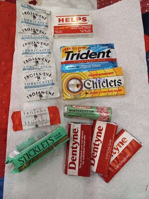Estate Lot Vintage Gum Candy NOS Dentyne Trojans Chicklets Luxury ...