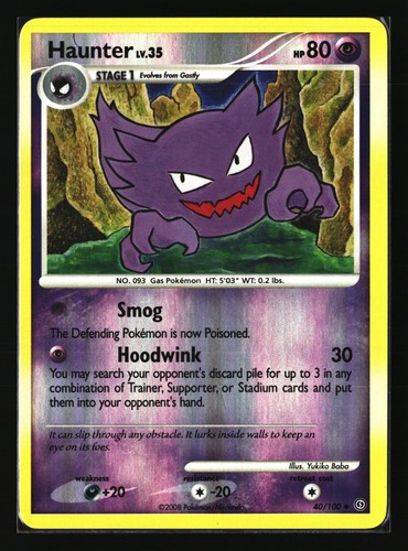 Pokemon HAUNTER 40/100 Reverse Holo (2008 Stormfront) LP/Light Play | eBay