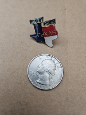 Howdy From Texas Vintage Pin Pinback Texas State Flag Souvenir Pin | eBay