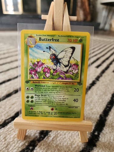 RARE ERROR CARD- Pokemon Jungle 1st Edition Butterfree #33 D Error | eBay