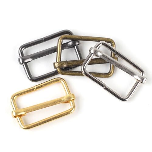 60 Pieces Metal Adjustable Slide Buckles,Metal Triglide Slides ...