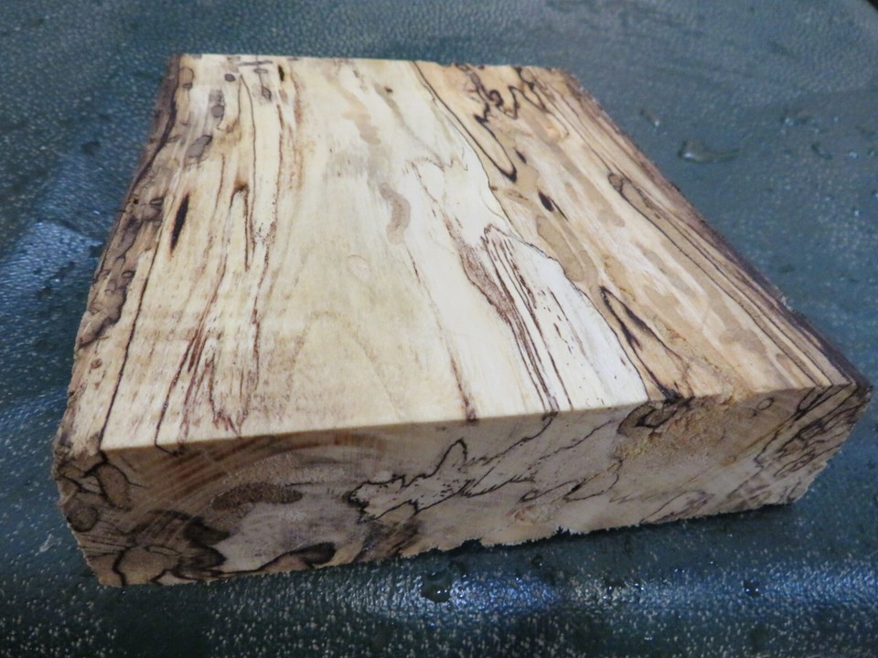 SPALTED HACKBERRY DELUXE KNIFE BLOCK/SCALES/ CALLS/ PEN BLANKS--HH--14 ...