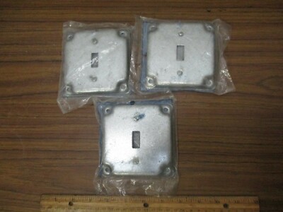 *Three* EATON TP512 4" Square Surface Covers *NOS* | eBay