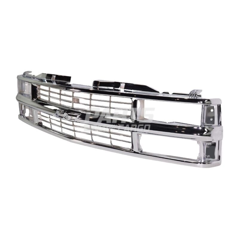 New Grille Chrome Shell and Insert Fits 1994-2000 Chevrolet C2500 ...