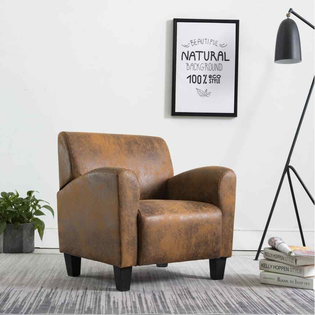 Living Room Suede Chair Suit