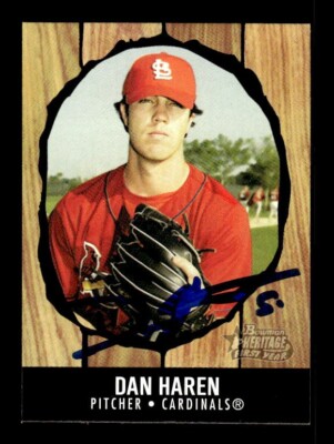 DAN HAREN SIGNED 2003 BOWMAN HERITAGE #226 ON-CARD AUTO - ST. LOUIS ...