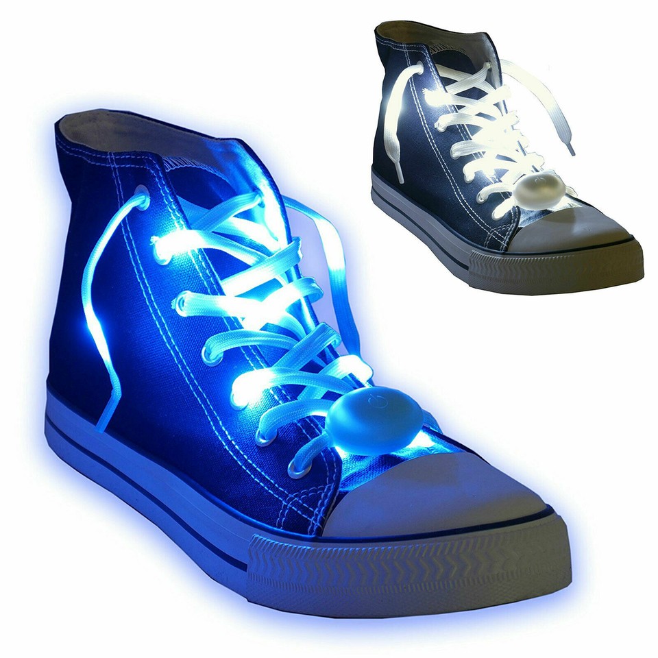 47'' Light Up Shoelaces LED Laces 3 Modes Strap Party Flashing Nylon ...