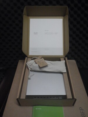 New Cisco Meraki MS220-8P Cloud Managed Switch 8-Port Gigabit PoE *1-YR ...