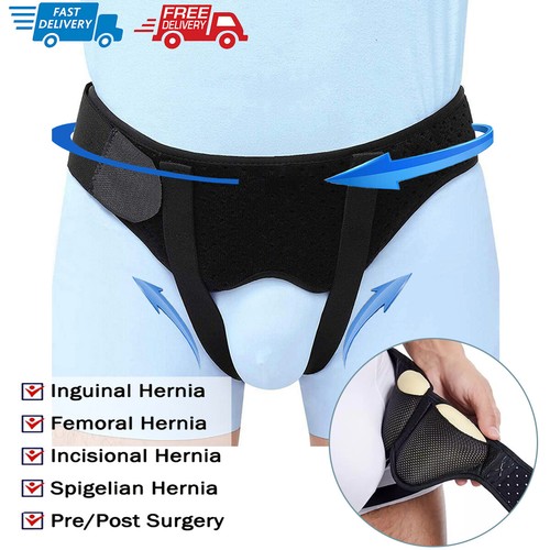 Hernia Support Belt Inguinal Professional Truss Removable Pads Pain ...