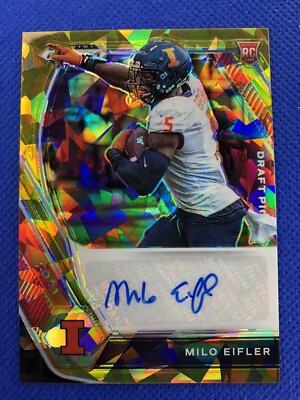 2021 DPA-MIL Milo Eifler Panini Prizm Draft Picks Gold Cracked Ice ...