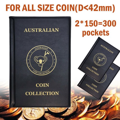 2x 150 slots AUSTRALIAN 50c COIN ALBUM for 50c 50 cent COLLECTION 1966 ...