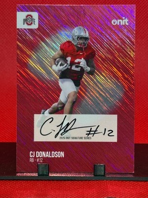 Cj Donaldson Onit Athlete 2025 Auto Red Shimmer Ohio State | eBay