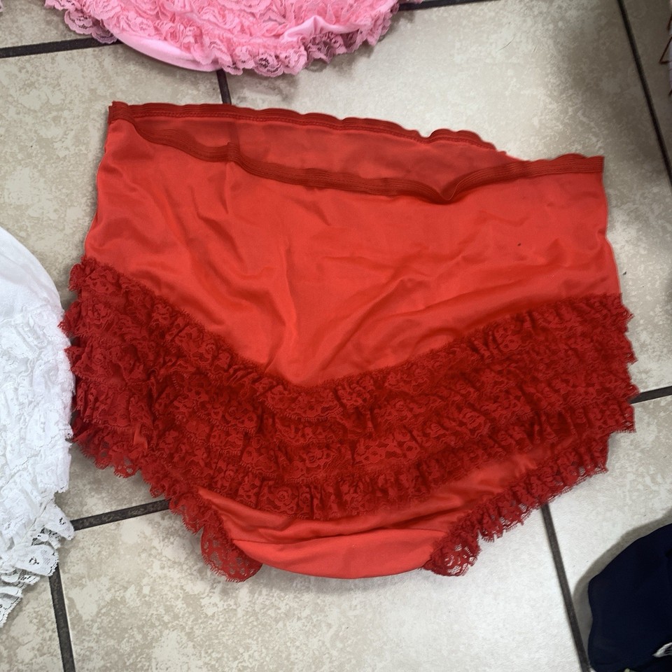 Vtg Square Dance Bloomers LOT Lace Ruffles Nylon Petti Pants Size ...