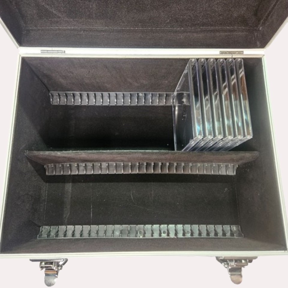 1 x Tough Diamond Plate 50 CD Jewel Cases Storage Aluminium Flight ...