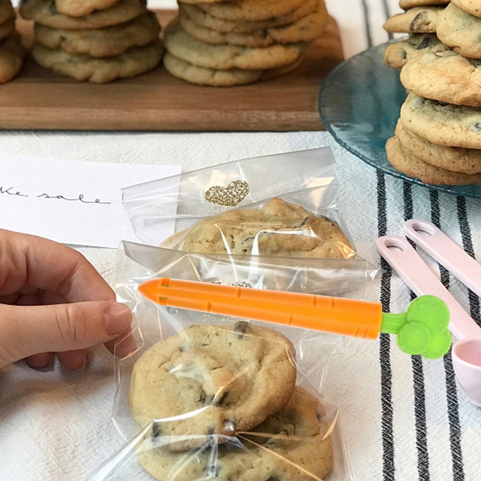 5 Sets Carrot Sealing Clips Food Bag Sealing Clamp Plastic Chip Clips ...